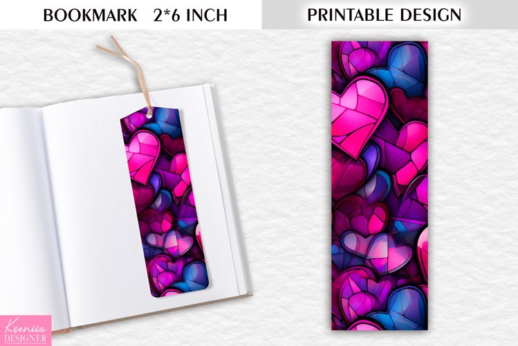 Stained Glass Valentines Day |Bookmark Printable (3267664)