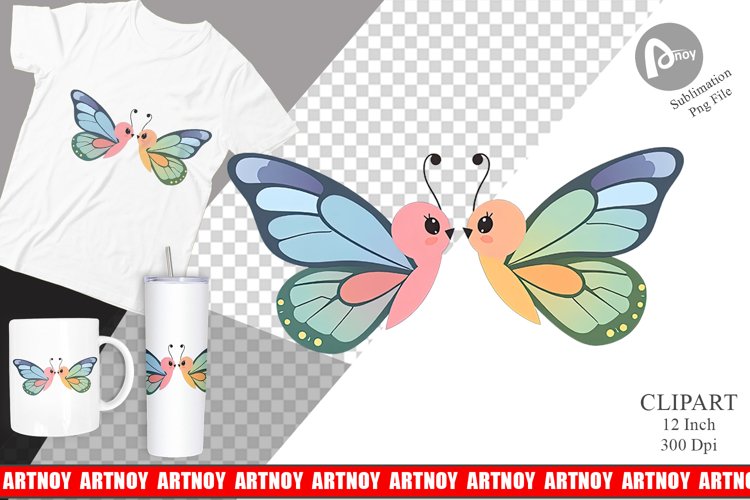 Clipart Love Butterfly (5092607)