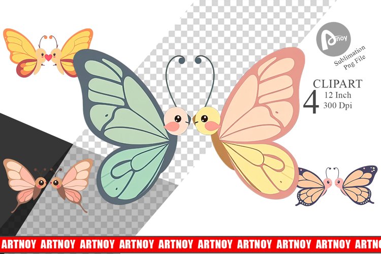 Clipart Love Butterfly (5092516)