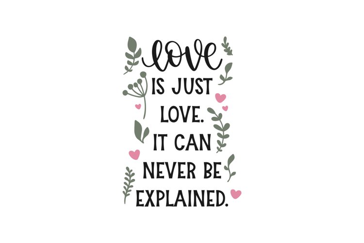 Love Is Just Love SVG Cut File