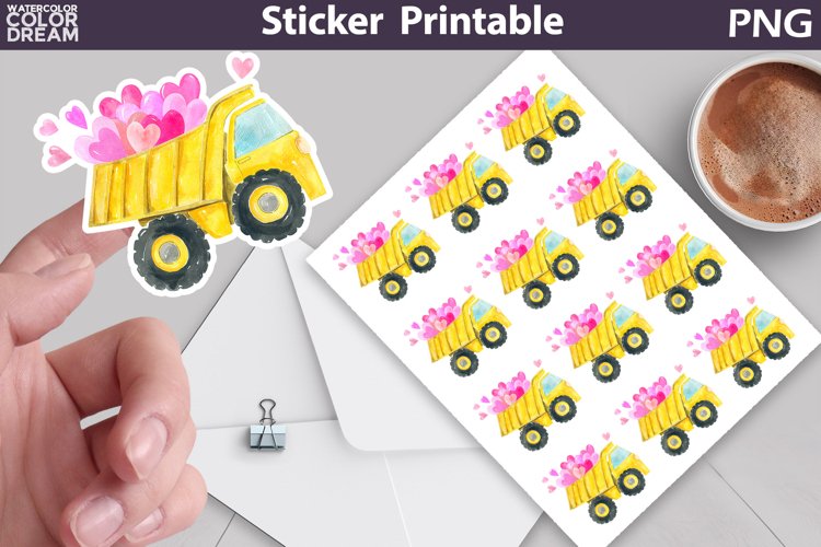 Love Truck Valentine Sticker | Valentine's Day (3162400)