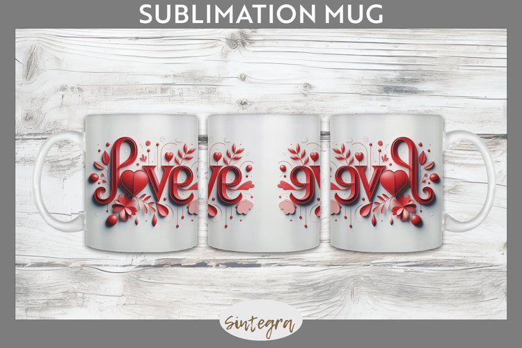 Love v2 Mug Wrap Sublimation