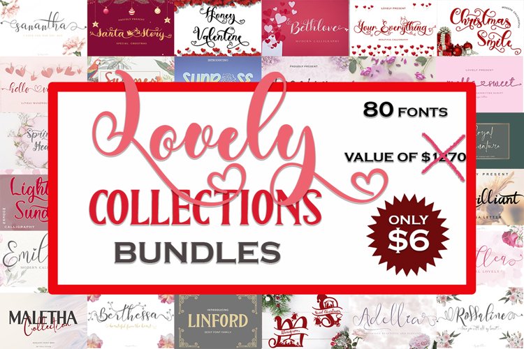 Lovely Collection Bundle (1199401) | Summer | Font Bundles