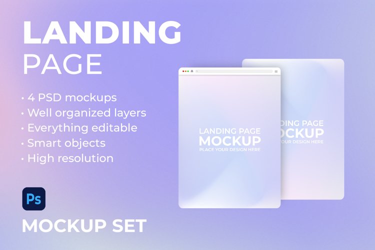Landing page mockup