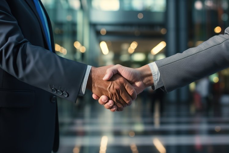 Handshake close-up of executives. (2713968)