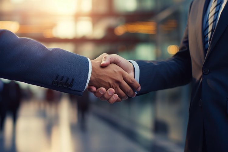 Handshake close-up of executives. (2713964)