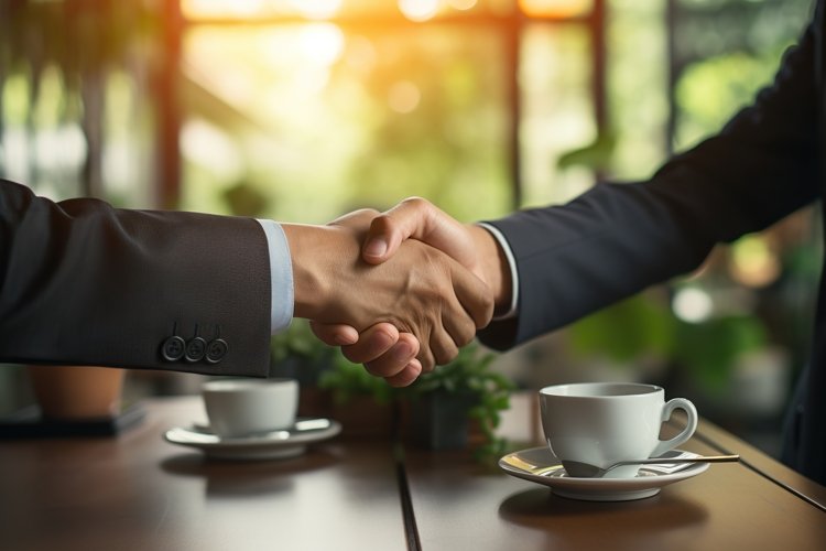 Handshake close-up of executives. (2713965)