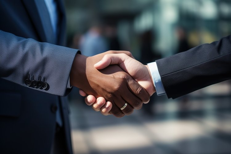 Handshake close-up of executives. (2713977)