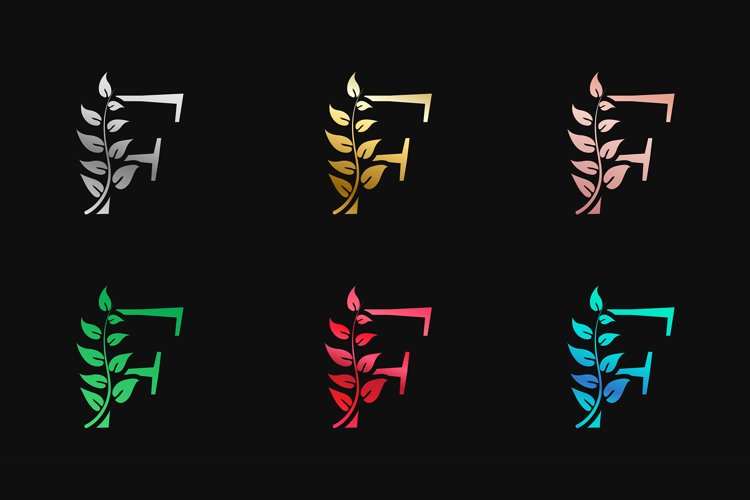 Letter F with multi colors letter mark logos (2789789)