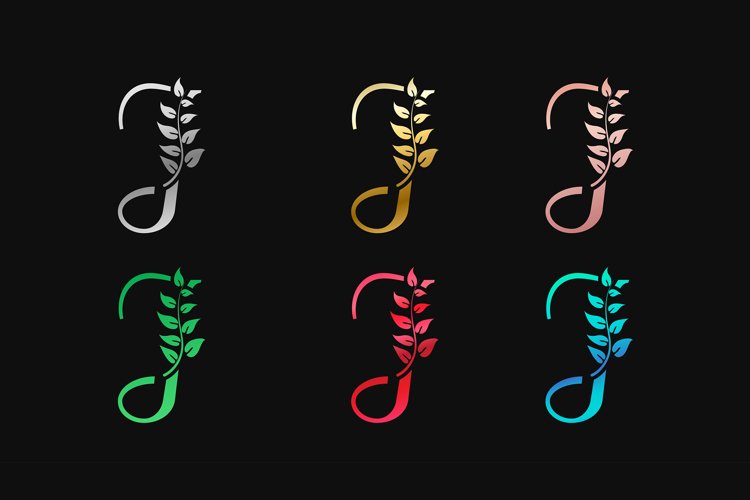 Letter J with multi colors letter mark logos (2789815)