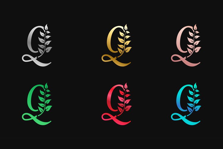 Letter Q with multi colors letter mark logos (2789850)