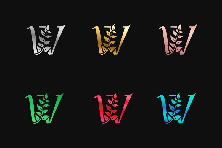 Letter W with multi colors letter mark logos (2789919)