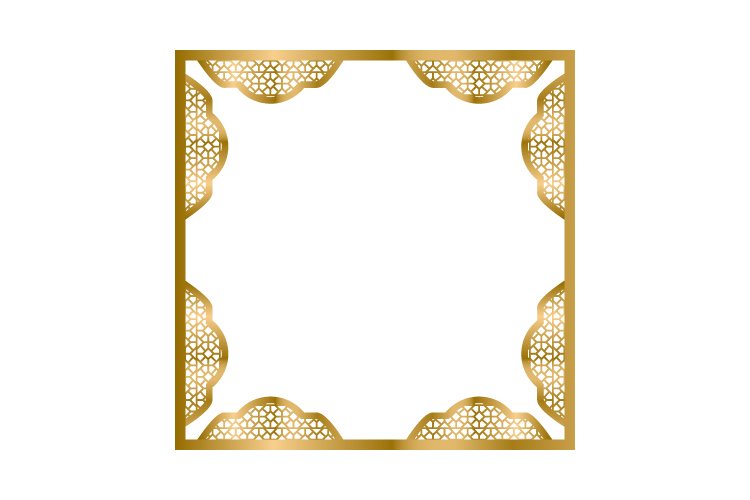 Luxury golden square frame art design