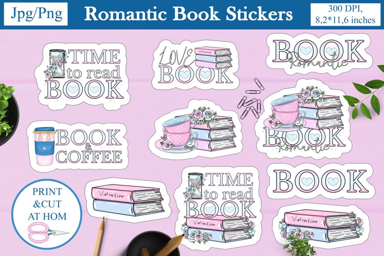 Floral Book Sticker Bundle | Reading Stickers PNG (1436548) | Stickers ...