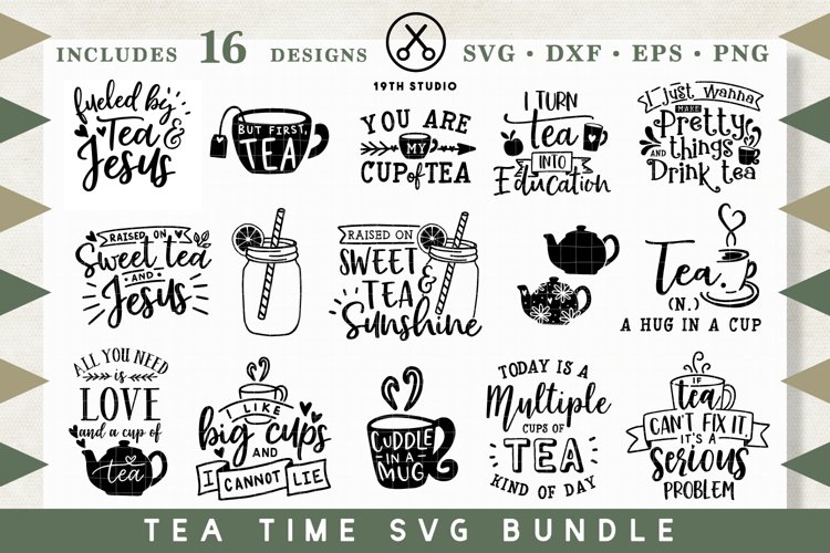 Tea time SVG Bundle - MB30 (126819) | SVGs | Design Bundles