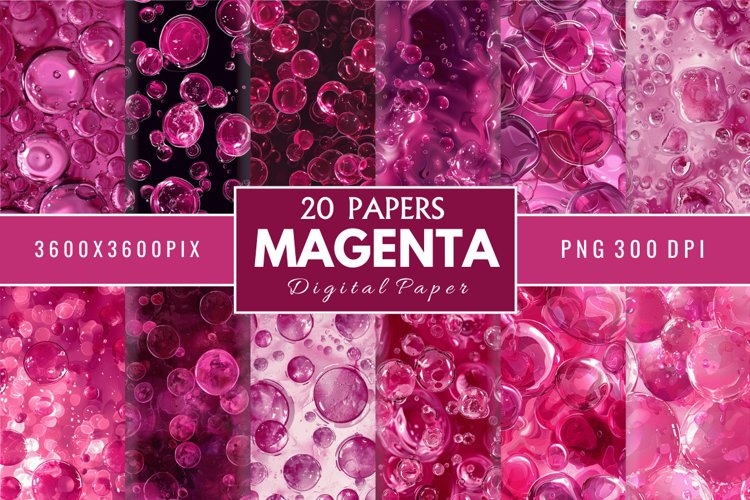 Magenta Digital Paper Bundle