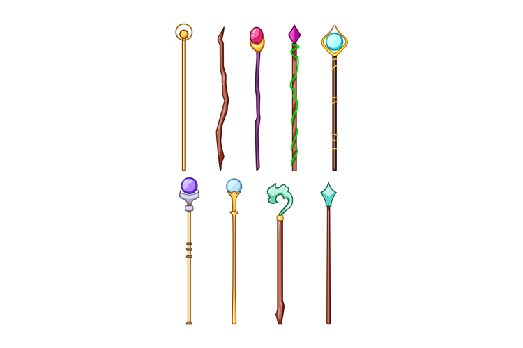 magic wizard stick set cartoon (6566835)