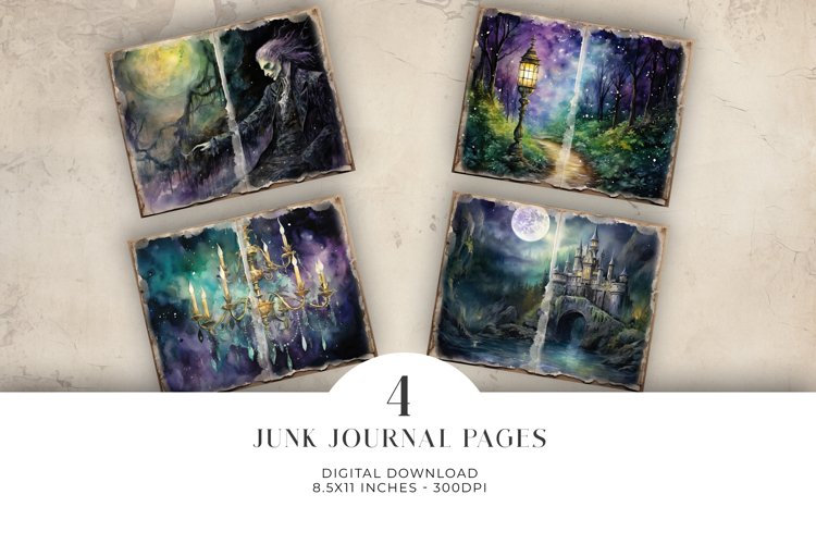 Magical Junk Journal Digital Paper Bi-fold (3880446)