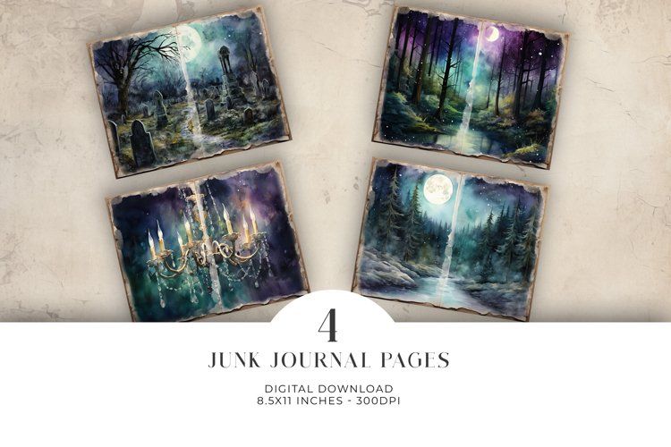 Magical Junk Journal Digital Paper Bi-fold (3880460)