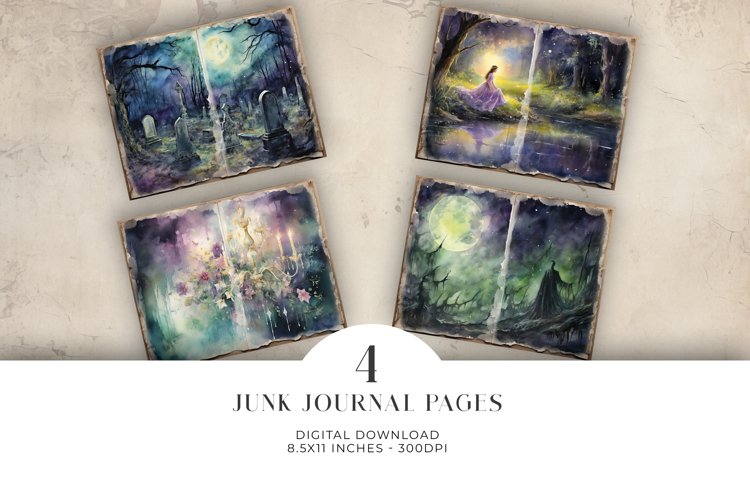 Magical Junk Journal Digital Paper Bi-fold (3880464)