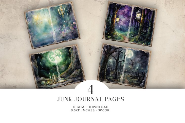 Magical Junk Journal Digital Paper Bi-fold (3880468)