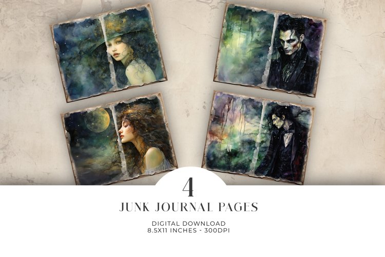 Magical Junk Journal Digital Paper Bi-fold (3880481)