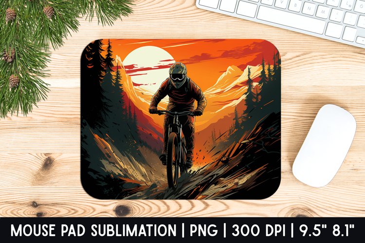 Mountian Bike Mouse Pad Sublimation Designs | (3087403)