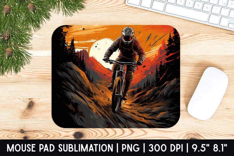 Mountian Bike Mouse Pad Sublimation Design |Mouse Pad Design