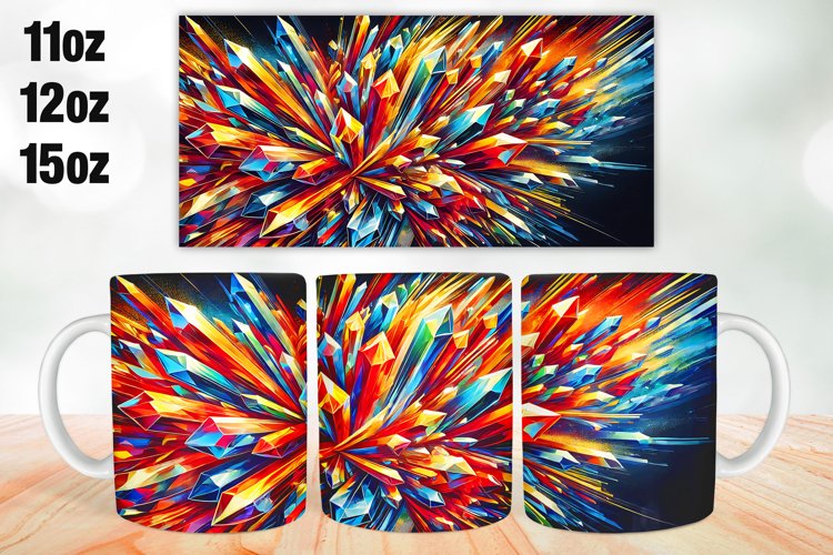 Abstract Mug Wrap Sublimation 11oz, 12oz, 15oz (5136068)