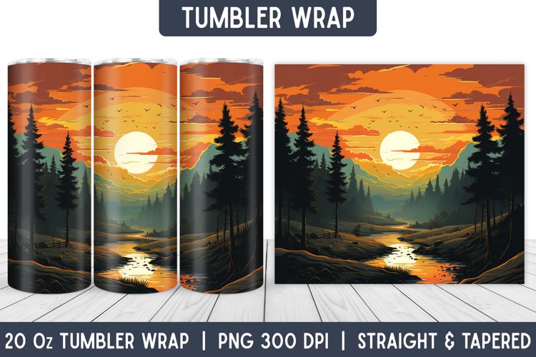 Tumbler Wrap | Sunset Tumbler | Sublimation (3074273)