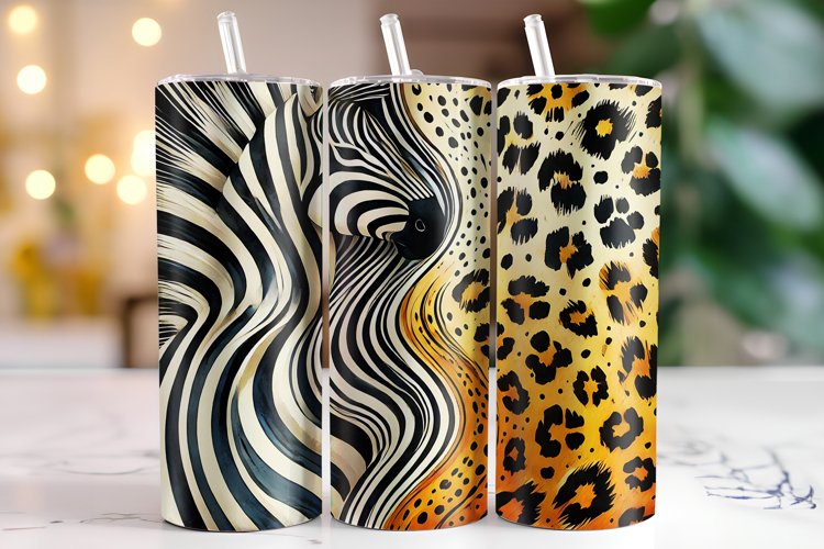 Leopard & Zebra Tumbler Wrap | Sublimation | (4626418)