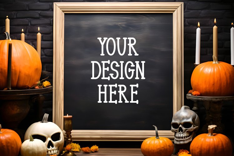 Halloween Frame Mockup | Mockup| PSD smart object (2738834)