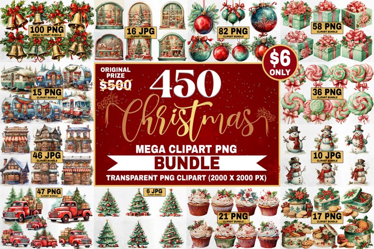Christmas Clipart Mega Bundle | Winter | Christmas Ornament