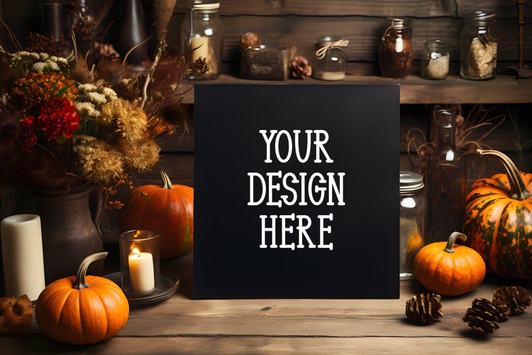 Halloween Frame Mockup | Mockup| PSD smart object (2738831)