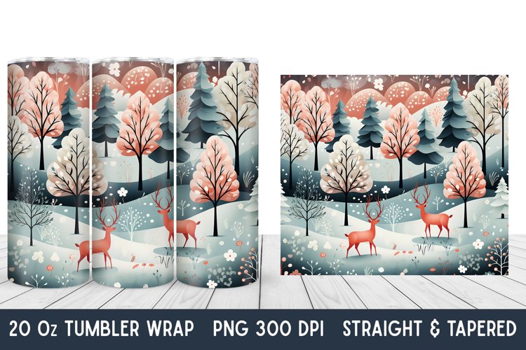 3D Christmas Tumbler Wrap | Tumbler Wrap | (2726424)