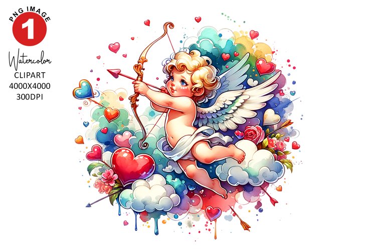 Cupid Valentine's Day Clipart Sublimation PNG