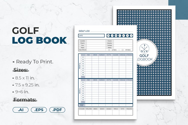 Golf Log Book Printable Template
