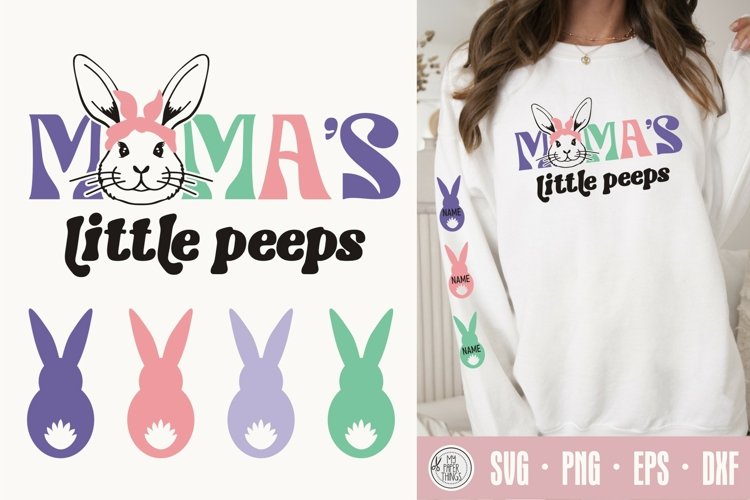 Mama's Little Peeps Svg | Easter Bunny Peeps Svg