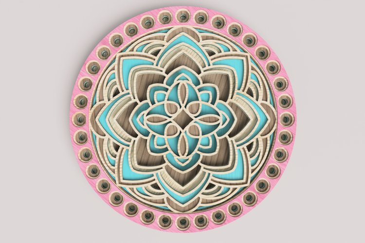 Round Mandala Laser Cut File| Layered SVG