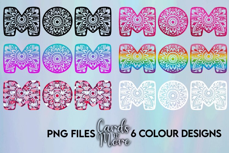Mom Mandala, 6colour designs, PNG, Stack, T-shirt, mug, sub (2113345 ...