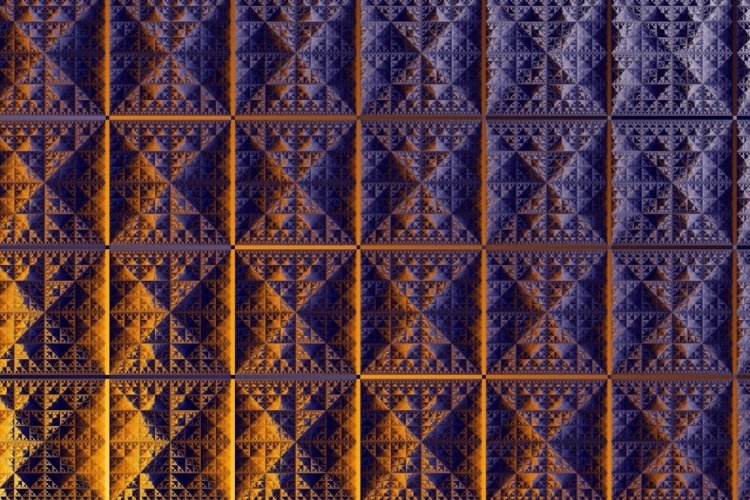 Colorful sierpinski fractal - mathematical artwork (1860616)