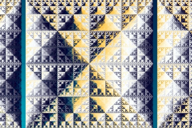 Colorful sierpinski fractal - mathematical artwork (1860617)