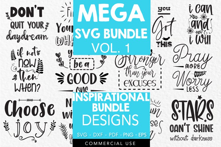 Inspirational Quotes Cutting Files - SVG, DFX, EPS (2152027) | SVGs ...