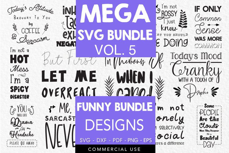 Funny Quotes SVG Bundle Vol. 5 (2169506) | SVGs | Design Bundles