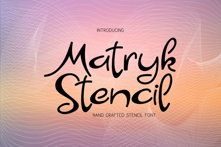 Matryk Stencil Font