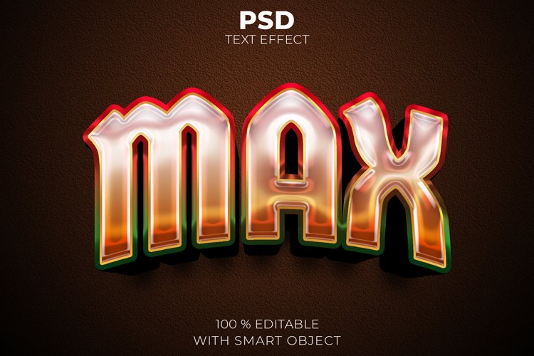 Max 3D editable text effect (2143385)