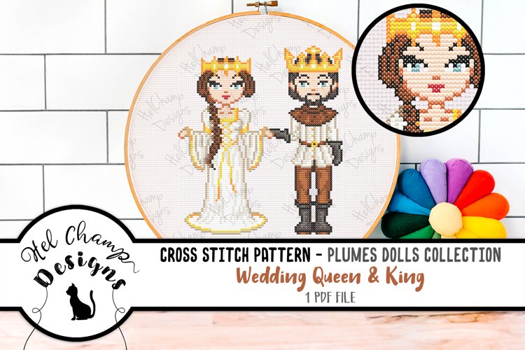 Wedding Queen and King | Cross Stitch Pattern | Plumes 2.0 (1952144 ...