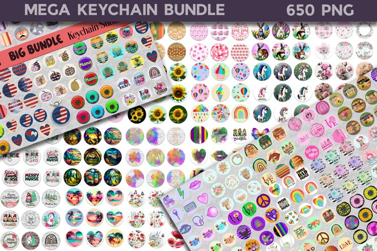 Mega Keychain Bundle | Round Sublimation Key Keychain
