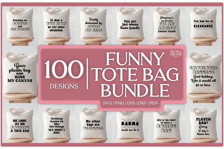 Funny Tote Bag SVG Bundle | Tote Bag Mega SVG Bundle | Vol 5