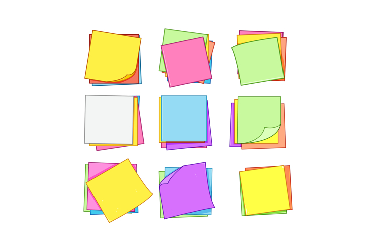 memo paper set cartoon (6567065)